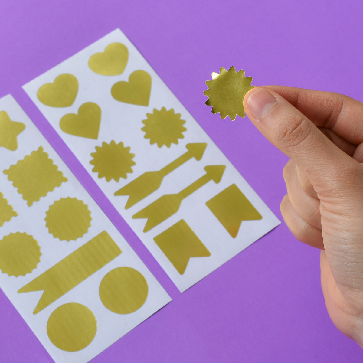 Stickers de Formas - Dorado – Lukumess